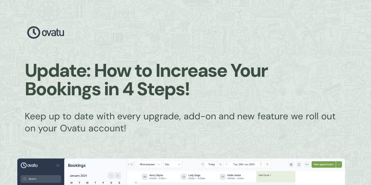 Update: How to Increase Your Bookings in 4 Steps! | Ovatu