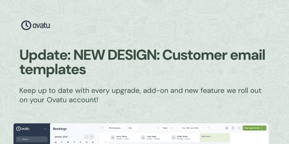 Update: NEW DESIGN: Customer email templates | Ovatu