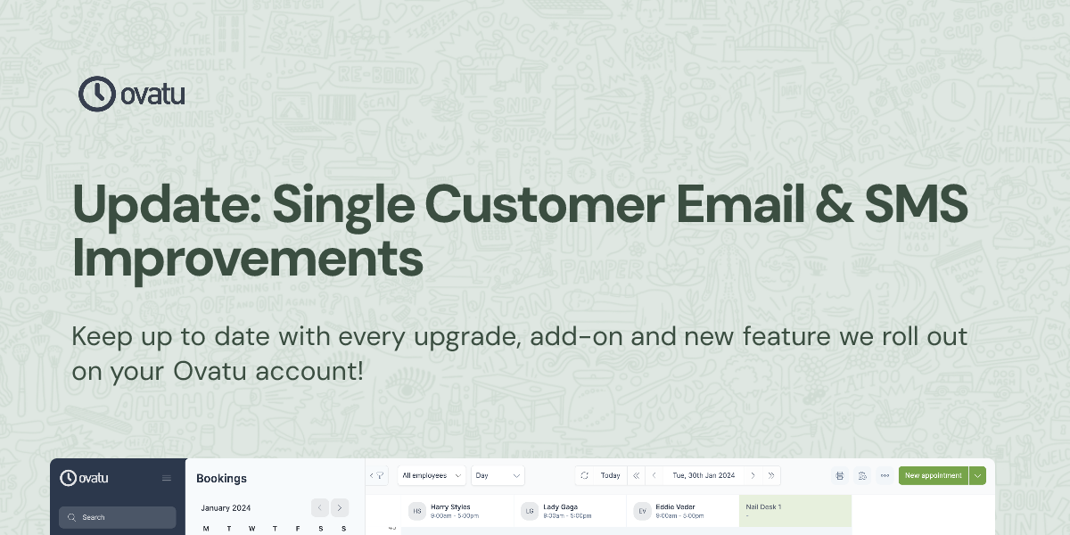 Update: Single Customer Email & SMS Improvements | Ovatu
