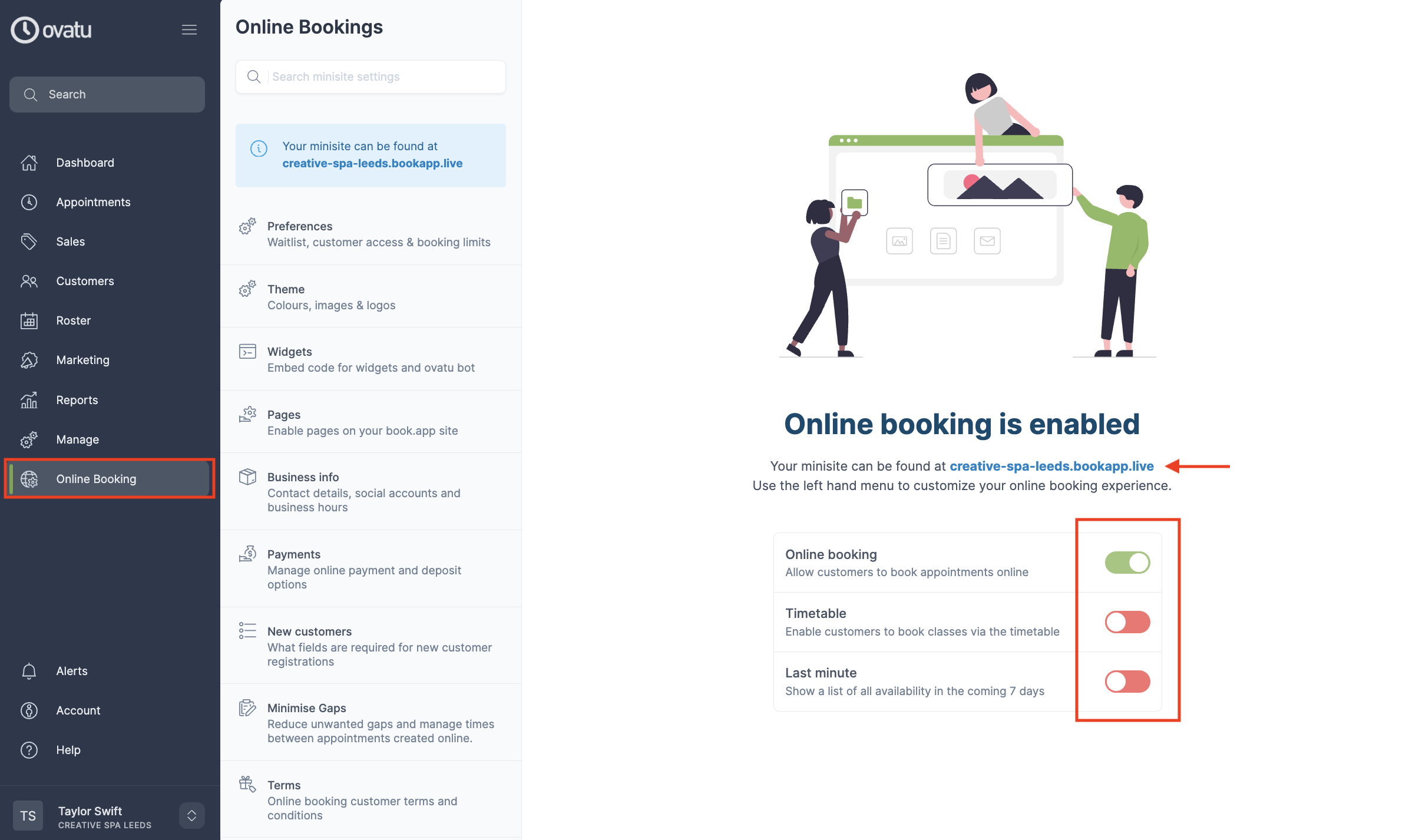 Getting started with online booking - Ovatu Help Guides